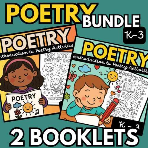 Poetry Unit Worksheets & Writing Templates K-2 | Poetry Activities ...