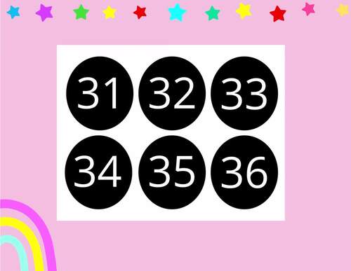 Editable Black and White Numbers, Black Numbers, Classroom Organization