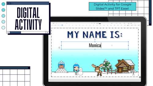 Winter Themed Kindergarten No-Prep ELA and Math Worksheets and Digital ...