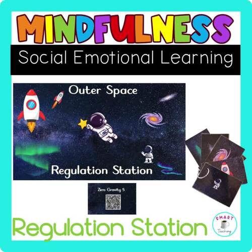 Calm Down Corner Space Themed Regulation Station Mindfulness Breathing SEL