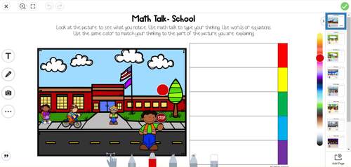 Seesaw Math Talks- School themed by Created by Chelsea | TPT