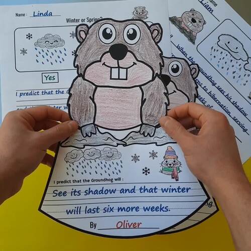 Groundhog Day Writing Prompts, Activities and Craft for Kindergarten to 2nd