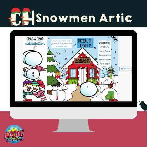 CH Articulation Digital & Printable Build-A-Snowman Speech Activity and ...