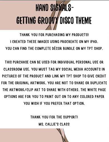 Multicultural Hand Signals- Classroom Management- Getting Groovy Disco ...