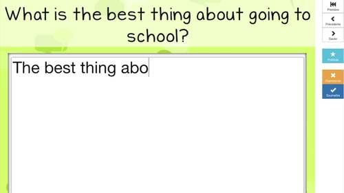 Distance Learning - Boom Cards™ Writing Prompt - School AmE by GO4IT ...