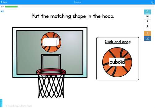 Matching 3D Shapes | Errorless Learning Boom Cards by Teaching Autism