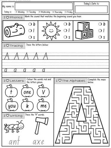 Mornings Made Easy! Kindergarten Morning Work SET TWO for NSW Australia