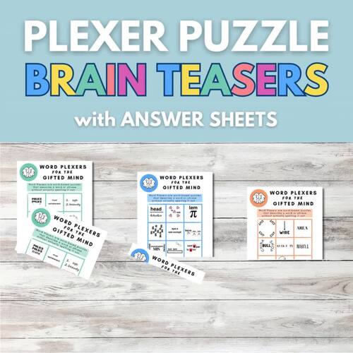 Gifted a Talented Plexer Word Puzzles: Pack 1: 45 Brain Teasers for Kids