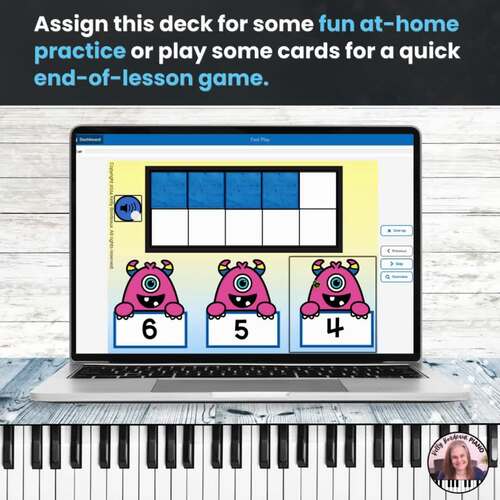 Counting to 10 with Ten Frames BOOM™ Cards Digital Activity with Monsters