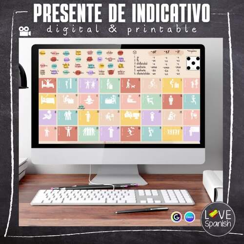 SPANISH VERBS: CONJUGA LOS VERBOS EN PRESENTE DE INDICATIVO | TPT
