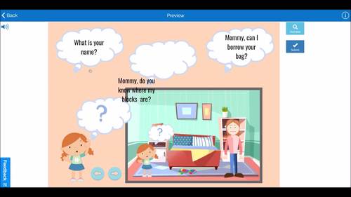 Asking Questions: What Could Betty Be Asking? Boom Cards™ by Mau SLP