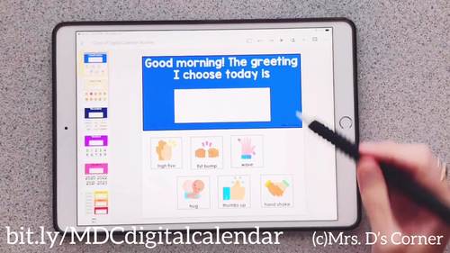 Digital Calendar Routine for Special Ed | Distance Learning Morning Meeting