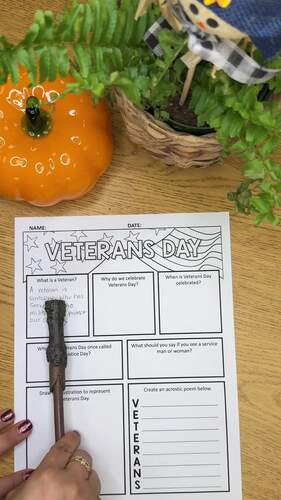 Veterans Day Activity | No-Prep Worksheet for Grades 3–6 by LB LeGends