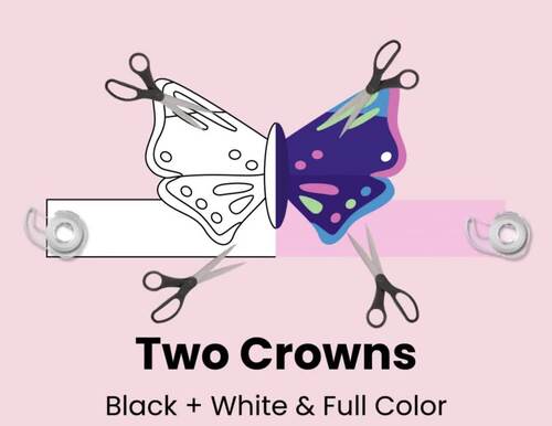 Butterfly Crown / PartyHat / Mask / Costume / Animal / Headband ** Two ...