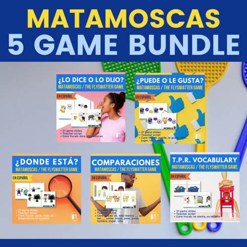 The Flyswatter Game for Spanish class | MATAMOSCAS | 5 games for Novice ...