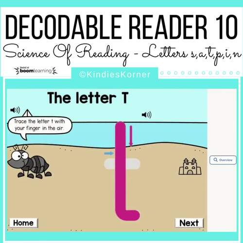 SATPIN Decodable Reader Digital Kindergarten Science of Reading Boom ...
