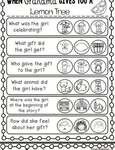 When Grandma Gives You A Lemon Tree Book Companion by Speech Glam Resources