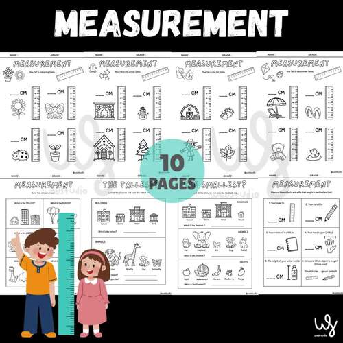 Measurement Worksheets: Length, Height, and Comparing Sizes (No Prep)