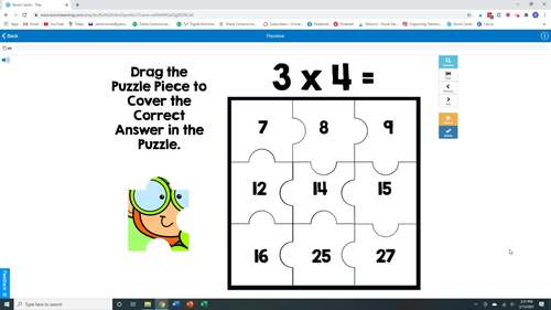 St. Patrick's Day Multiplication Facts Boom Cards - Interactive Puzzles