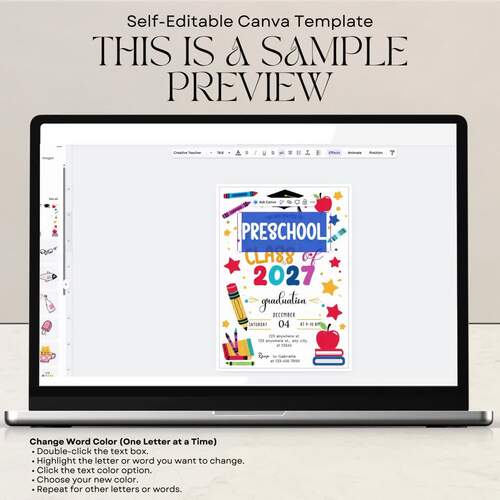 Field Day Flyer Editable Template | Sports Day Invitation | School ...