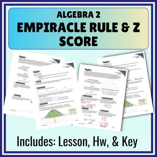 Empirical Rule & Z Score Guided Notes, Worksheets, Hw 10th-12th Grade ...
