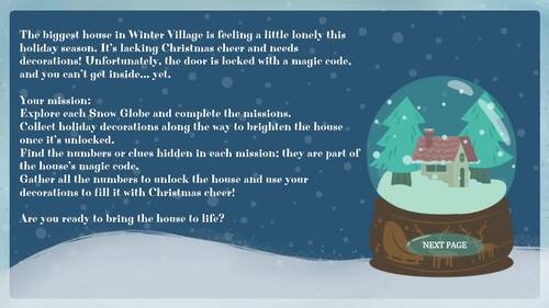 The Great Snow Globe Adventure: A Holiday Social Pragmatic Escape Room