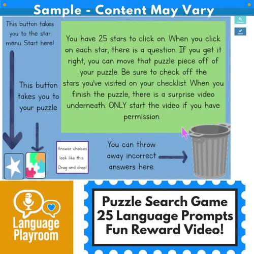 Who WH Questions Puzzle Search - Language Boom Cards Game + Video