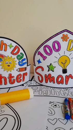 100th Day of School Crowns Hats Headbands Activities | 100 Days Smarter ...