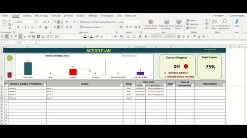 Action Plan Template, Action Plan Excel, To do list, Excel Action Plan
