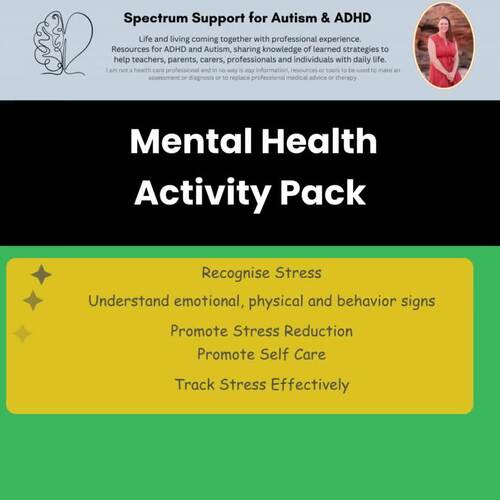 Reduce Stress and Burnout Toolkit Teens and Adults Mood Tracker & Checklist