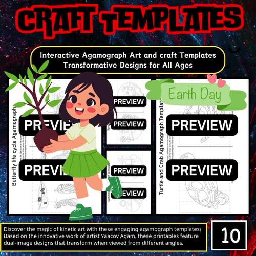 Interactive Agamograph Art and craft Templates Transformative back to ...