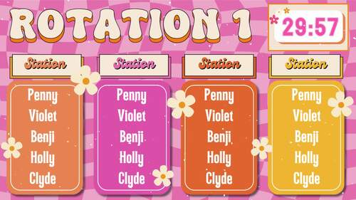 Groovy Girl Autoplay Timed Small Group Slides - Canva Pro/Education ...