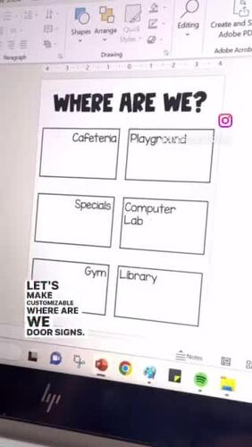 Editable Where Are We Sign by Classroom Creations by Catherine Coyle
