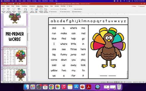 Thanksgiving Sight Word Game - Turkey Sight Word Game by Rhody Girl ...