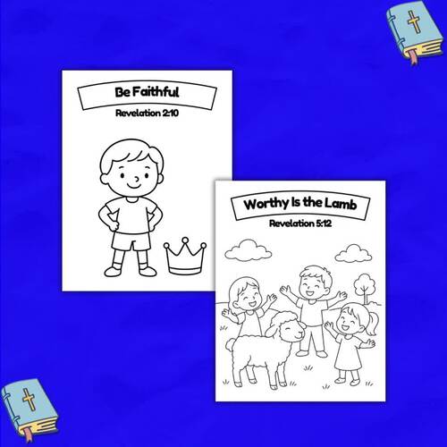 Revelation Bible Songs & Coloring Pages | Alpha & Omega by DeesColorPages