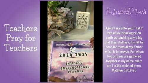 Teachers Pray for Teachers™ Inspired Instructional Planner (24 months ...