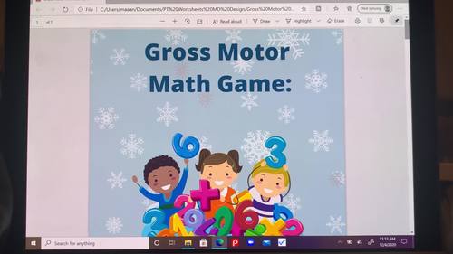 Christmas/Winter Gross Motor Math Game: Christmas Addition | TPT