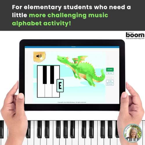 White Piano Keys BOOM™ Cards: Musical Alphabet Activity for Beginners ...