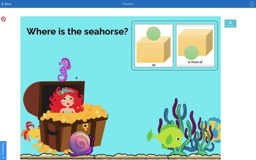 Prepositions Boom Cards™ - Under the Sea | Speech Therapy, Distance ...