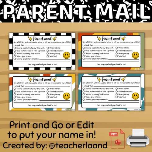 Proud of You Ticket Parent Mail Letter Composition Notebook Classroom Decor