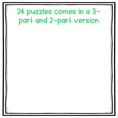 Saint St. Patrick's Day Naming Feelings Matching Emotions Scenarios PUZZLES