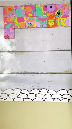 Halloween Collaborative Poster - October Coloring Page Activities