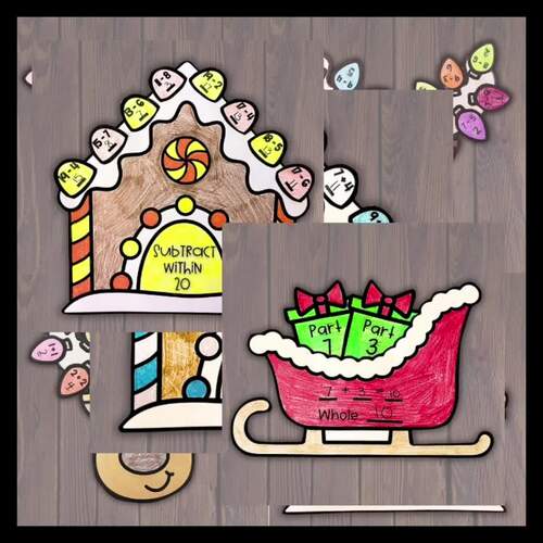 Christmas Gingerbread House Math Craft | Addition & Subtraction Within 20