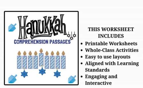 Hanukkah Reading & Comprehension Passages by Learnwith Ease | TPT