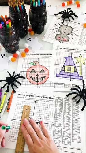 Halloween Mystery Graphs by Math in Demand | TPT