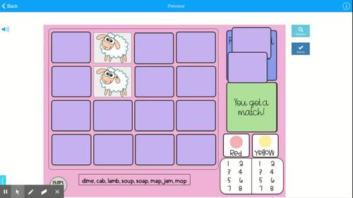 Apraxia Syllables Matching Game BOOM CARDS cv vc cvc cvcv cvcvc cvcvcv ...