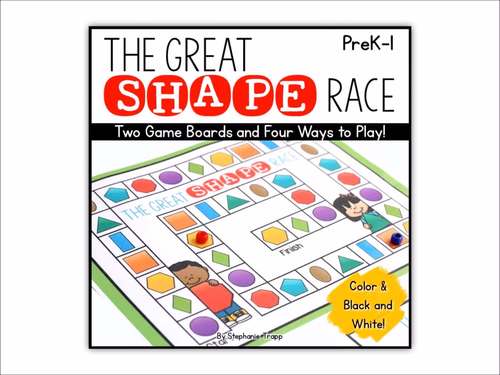 2D Shapes Game: The Great Shape Race by Stephanie Trapp | TPT