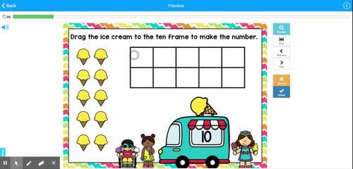 Boom Cards™ Building Numbers on Ten Frames Digital Learning | Distance ...