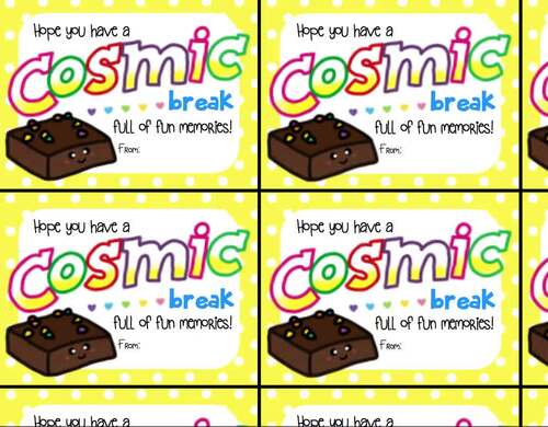 Cosmic Brownies Christmas (Winter) Holiday Gift Tag-Hope you have a ...