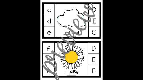 Spring Alphabet Letter Recognition and Beginning Letter Sounds Clip Cards